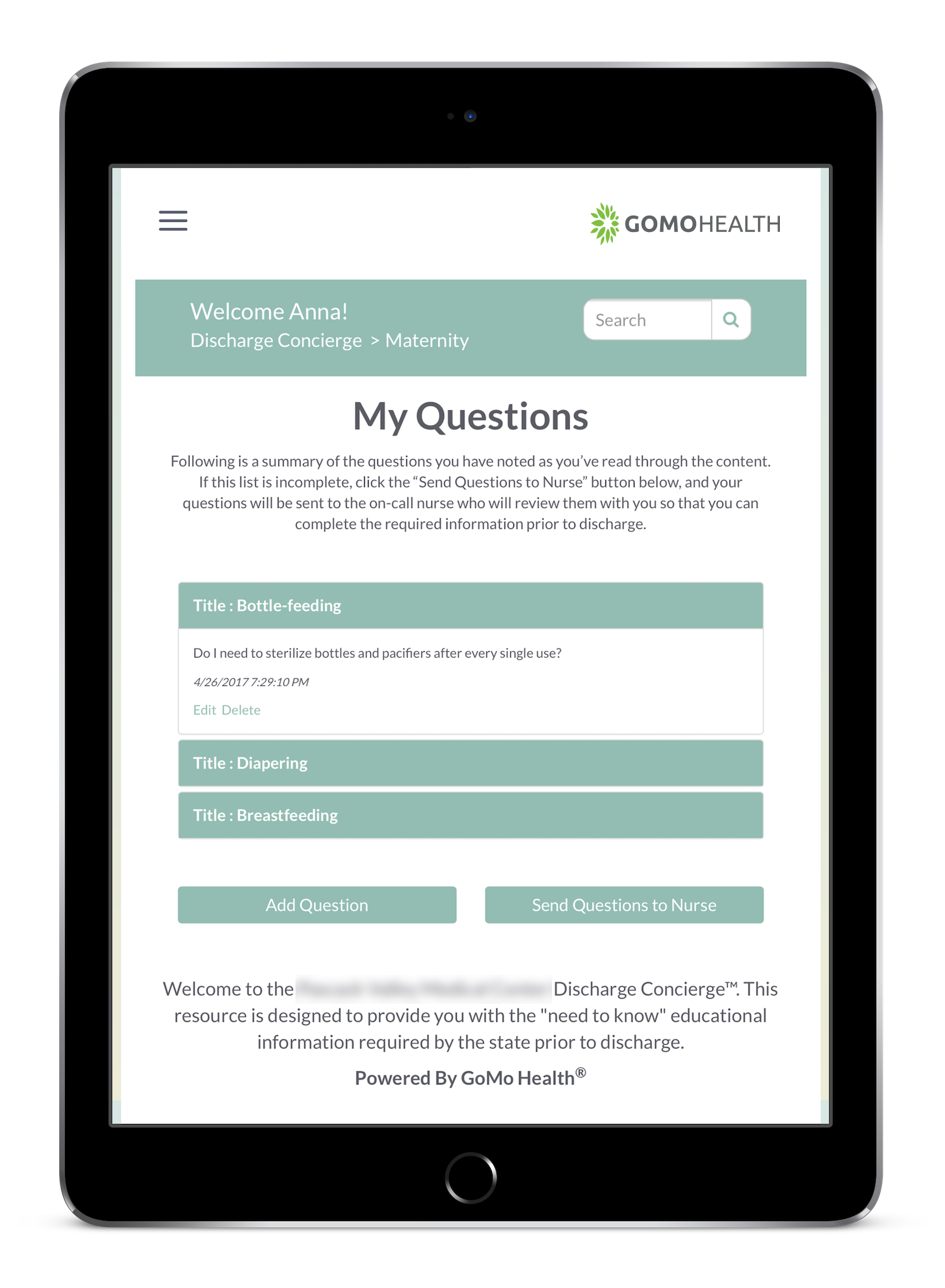 Discharge Concierge™ | Concierge Care® | GoMo Health