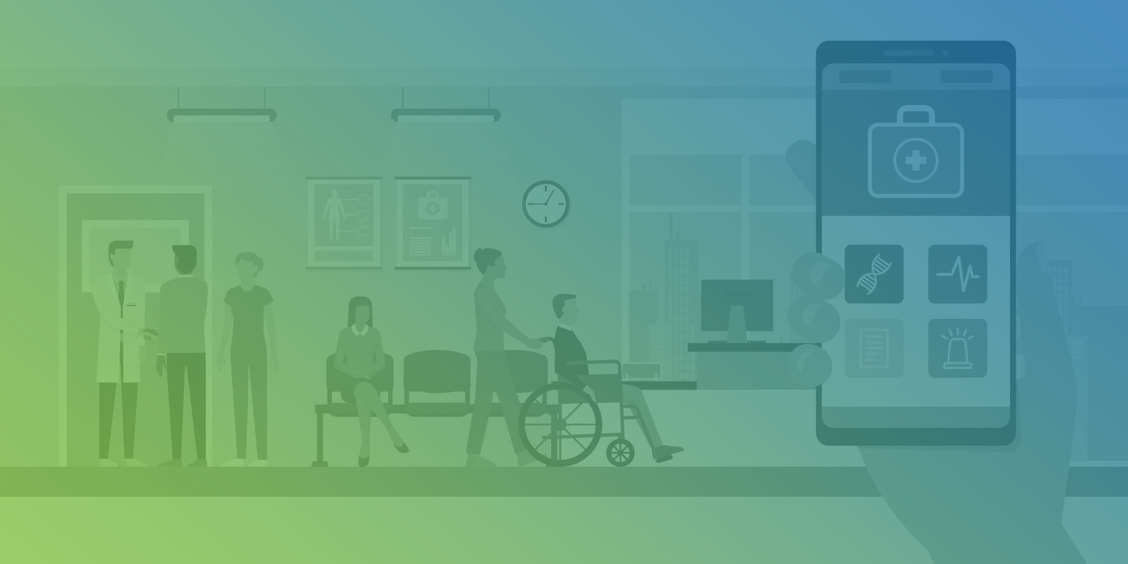 Hospotal Background, Smartphone being held up | GoMo Health